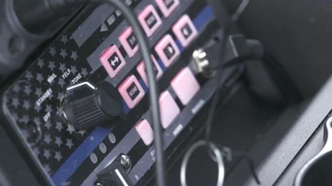 Police Car Radio Transmitter Close Up 4K | Stock Video | Pond5