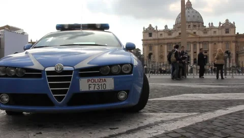 Police Car in Vatican City, Rome (HD) | Stock Video | Pond5
