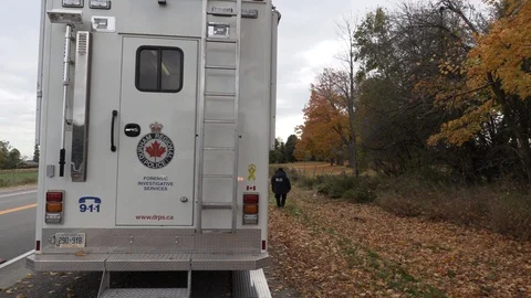 Police at crime scene digging and search... | Stock Video | Pond5