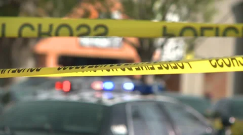 POLICE CSI CRIME SCENE POLICE TAPE EVIDE... | Stock Video | Pond5
