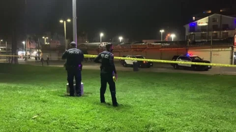 police establish a large scale crime sce... | Stock Video | Pond5