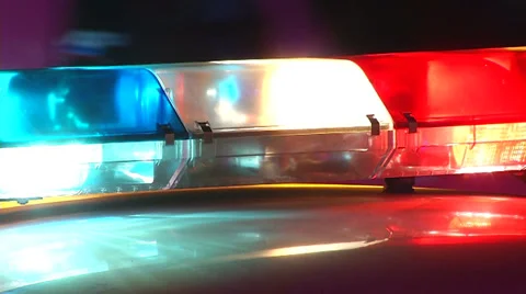 Police Flashing Emergency Lights | Stock Video | Pond5