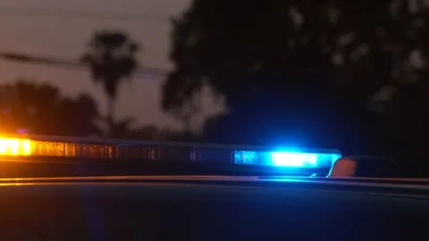 Police Lights At CRIME SCENE IN CALIFORN... | Stock Video | Pond5