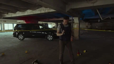 Police Officer Arriving at Crime Scene a... | Stock Video | Pond5