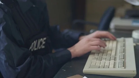 Police officer close up of hands on ke... | Stock Video | Pond5