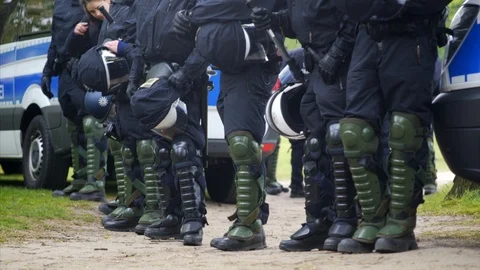 Riot Protection Stock Footage ~ Royalty Free Stock Videos | Pond5