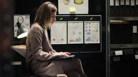 Police officers talking in evidence room | Stock Video | Pond5