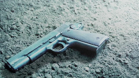 Police Photograph Gun On The Ground Crim... | Stock Video | Pond5