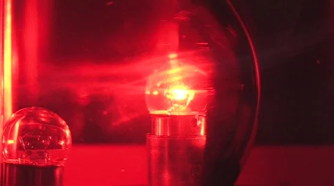 POLICE RED EMERGENCY LIGHT Spinning Fire... | Stock Video | Pond5