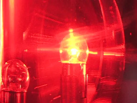 POLICE RED EMERGENCY LIGHT Spinning Fire... | Stock Video | Pond5