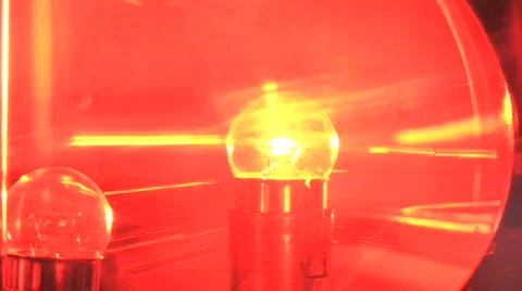 POLICE RED EMERGENCY LIGHT Spinning Fire... | Stock Video | Pond5