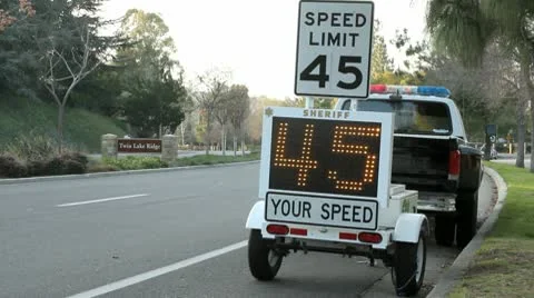 POLICE ROADSIDE SPEED RADAR MACHINE | Stock Video | Pond5