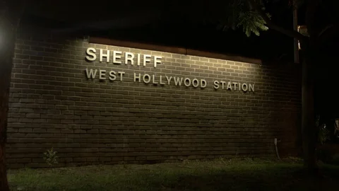 Police Station Entry With Sign - Law Enf... | Stock Video | Pond5