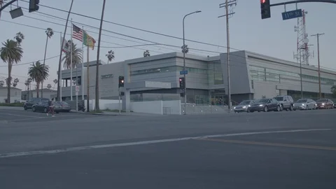 Police Station Entry With Sign - Law Enf... | Stock Video | Pond5