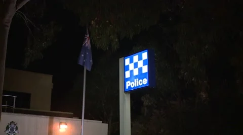 Police Station Night Stock Video Footage | Royalty Free Police Station ...