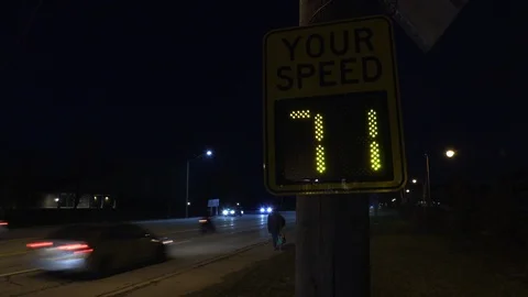 Police vehicle radar speed measuring sig... | Stock Video | Pond5