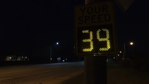 Police vehicle radar speed measuring sig... | Stock Video | Pond5