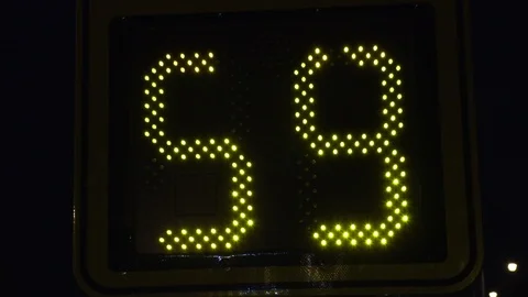 Police vehicle radar speed measuring sig... | Stock Video | Pond5