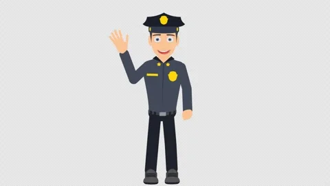Policeman. Animation of a police officer... | Stock Video | Pond5