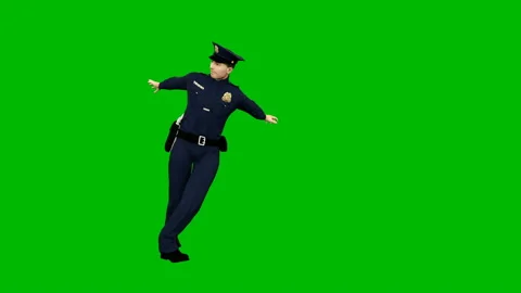 Policeman dancing rhythmic modern dance ... | Stock Video | Pond5