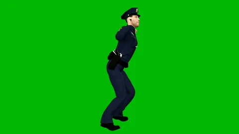 Policeman dancing rhythmic modern dance ... | Stock Video | Pond5