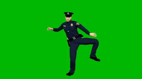 Policeman dancing rhythmic modern dance ... | Stock Video | Pond5