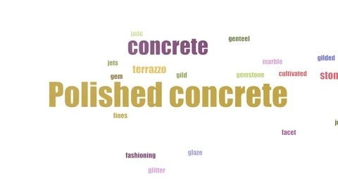 Polished Concrete Word Cloud Animated On... | Stock Video | Pond5