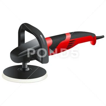 Polishing machine tool - isolated on white background - vector design ...