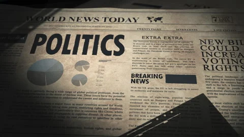 Old Newspaper Headlines Stock Video Footage | Royalty Free Old ...