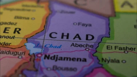 Political Map of The Chad | Stock Video | Pond5