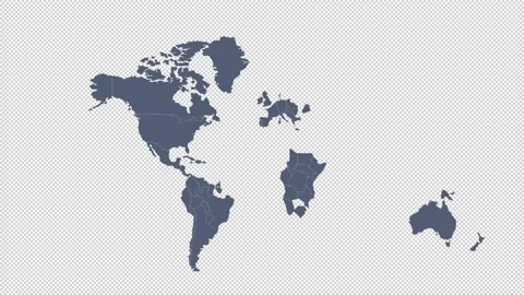 Political map of the world. Animation of... | Stock Video | Pond5