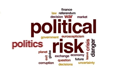 Political risk animated word cloud, text... | Stock Video | Pond5