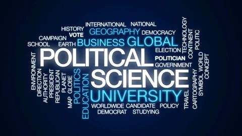 Political science animated word cloud, t... | Stock Video | Pond5
