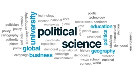 Political science animated word cloud, t... | Stock Video | Pond5