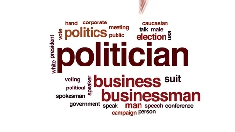 Politician animated word cloud, text des... | Stock Video | Pond5