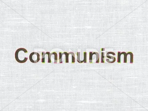 Politics concept: Communism on fabric texture background Illustration ...