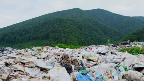 Polluted mountain region with plastic wa... | Stock Video | Pond5