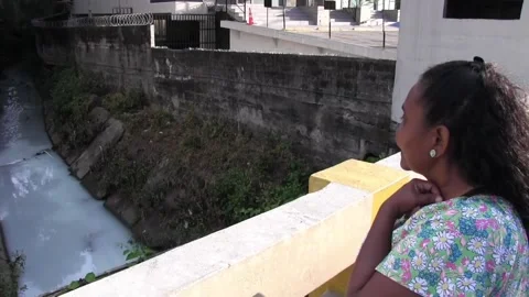 Polluted stream in the center of Panama ... | Stock Video | Pond5