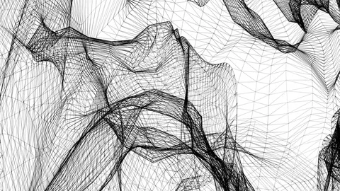 polygon mesh slowly moves on a white bac... | Stock Video | Pond5