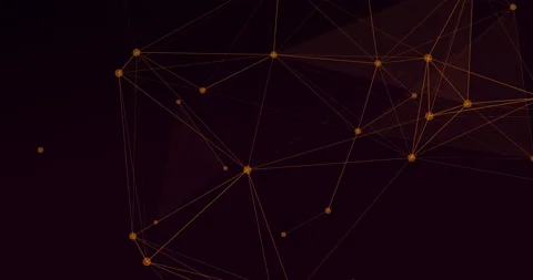 Polygon model network connection lines f... | Stock Video | Pond5