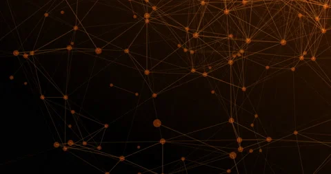 Polygon model network connection lines f... | Stock Video | Pond5