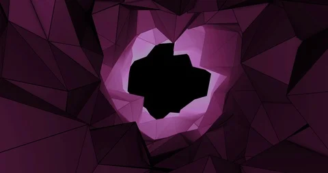 Polygon tunnel revealing glowing stars 4... | Stock Video | Pond5