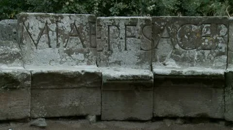 Pompeii Ancient lettering | Stock Video | Pond5