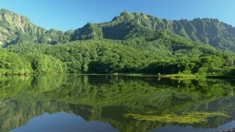 Pond of Kagami in Togakushi, Nagano, Jap... | Stock Video | Pond5