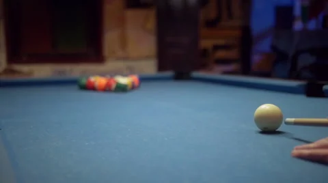Pool Table Break Stock Footage ~ Royalty Free Stock Videos | Pond5