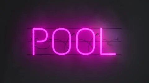 Pool - Title Text Animation With Neon Li... | Stock Video | Pond5