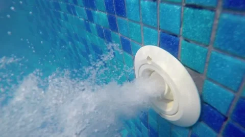 pool water jet filling hose, underwater ... | Stock Video | Pond5