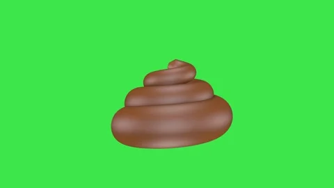 Poop emoji on green screen. Social inter... | Stock Video | Pond5