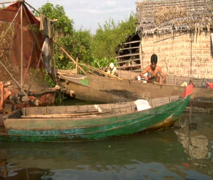 Poor Cambodian Water Village | Stock Video | Pond5