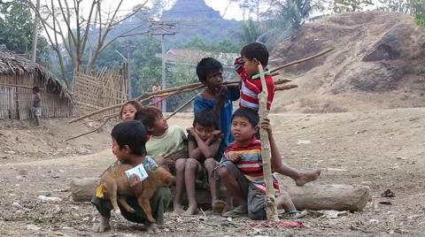 Poor children on the street. Poverty is ... | Stock Video | Pond5